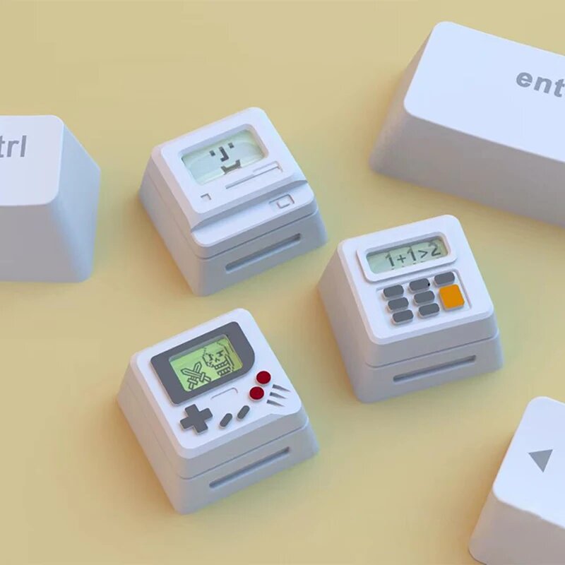 Аксессуары для клавиатуры, колпачки для клавиш 3 в 1 для механических классических Ретро милых прозрачных колпачков для клавиш, персонализированные колпачки для кнопок, A1