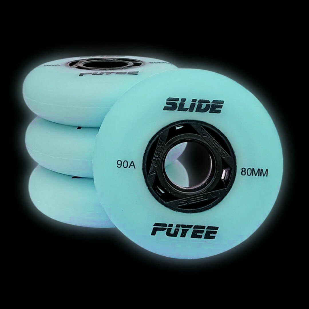 Колёса для роликовых коньков Seba "Slide Puyee", 80/90А (4шт) - Blue