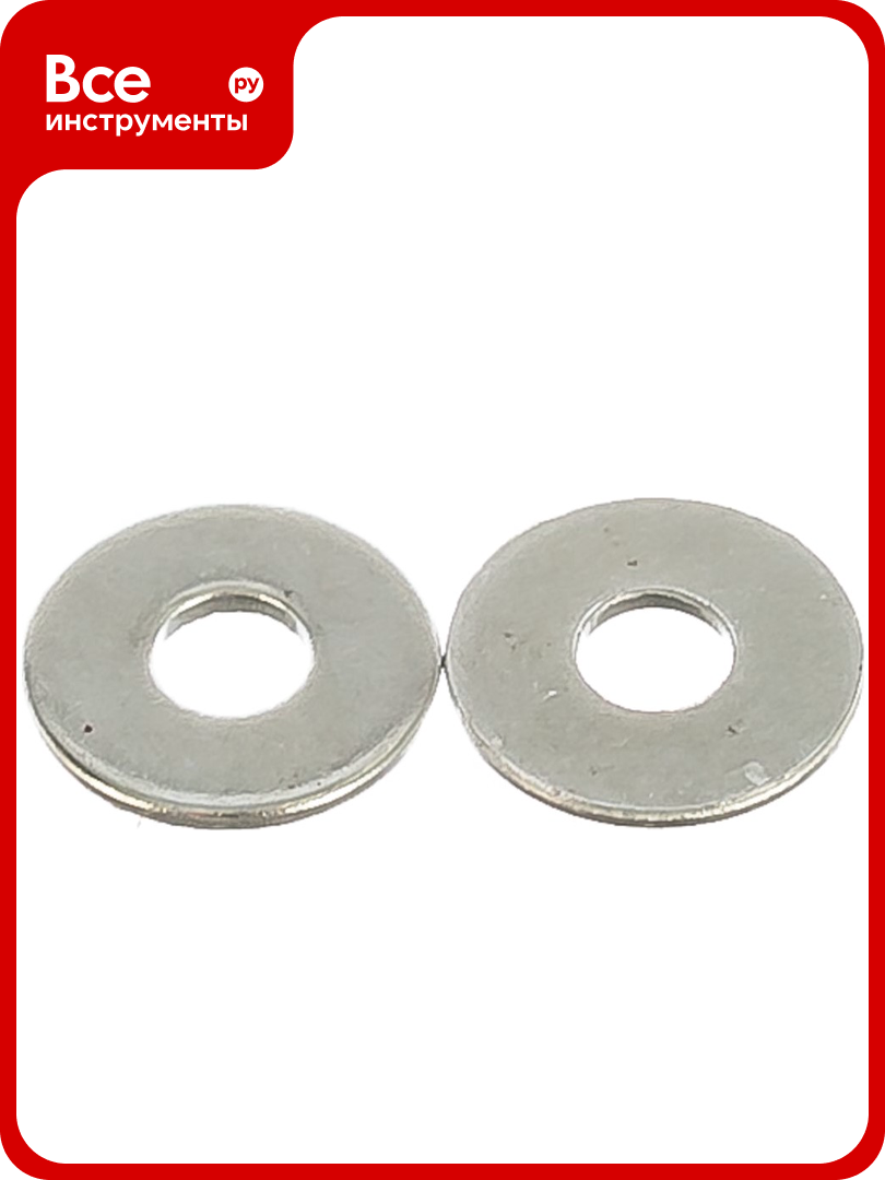 Кузовная оцинкованная шайба DIN9021 М4 500шт - коробка Tech-Krep 105263 из оцинкованной стали соответствующая ГОСТ