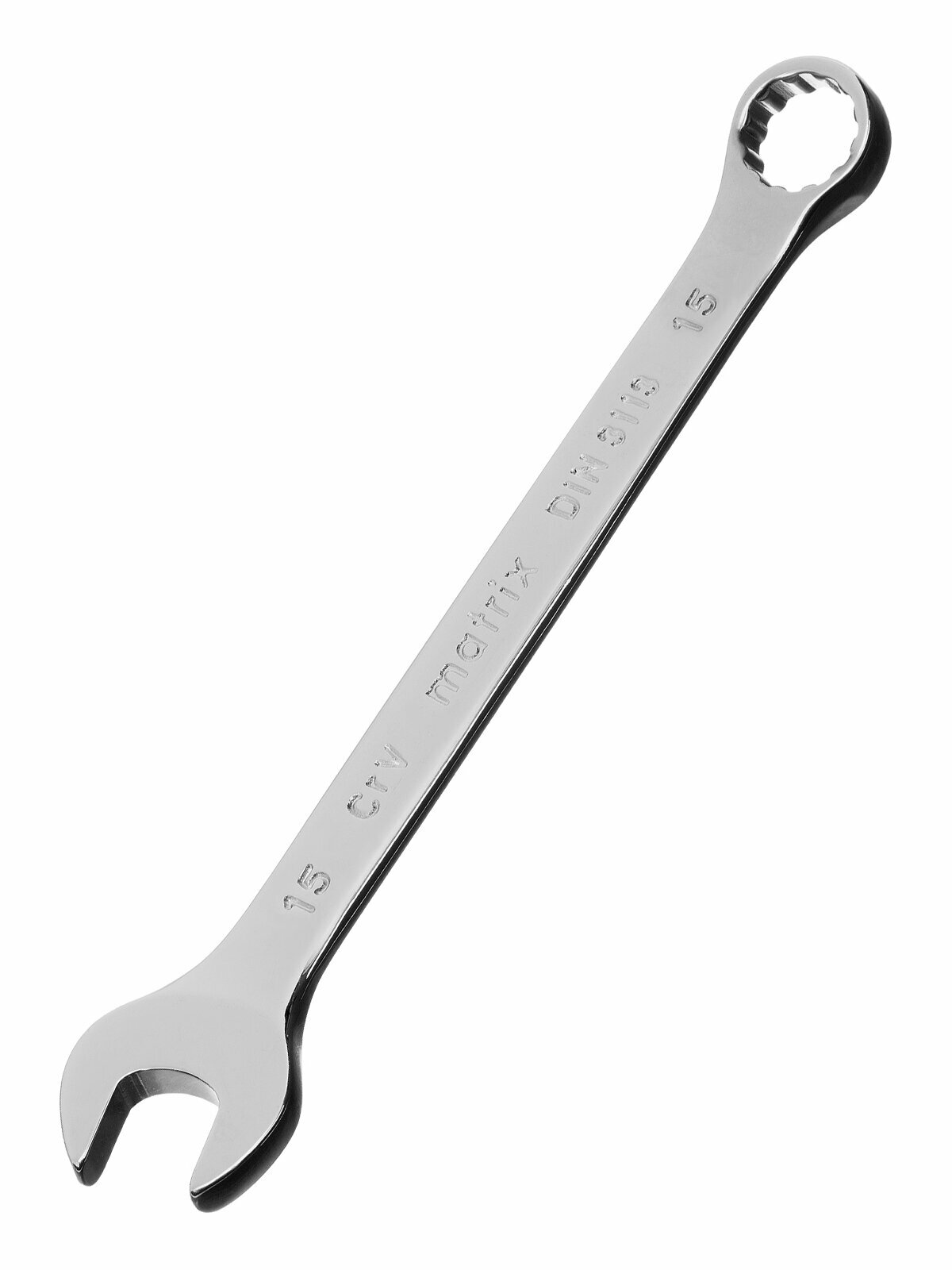 Ключ комбинированный Matrix 15 мм, CrV, полированный хром 15159