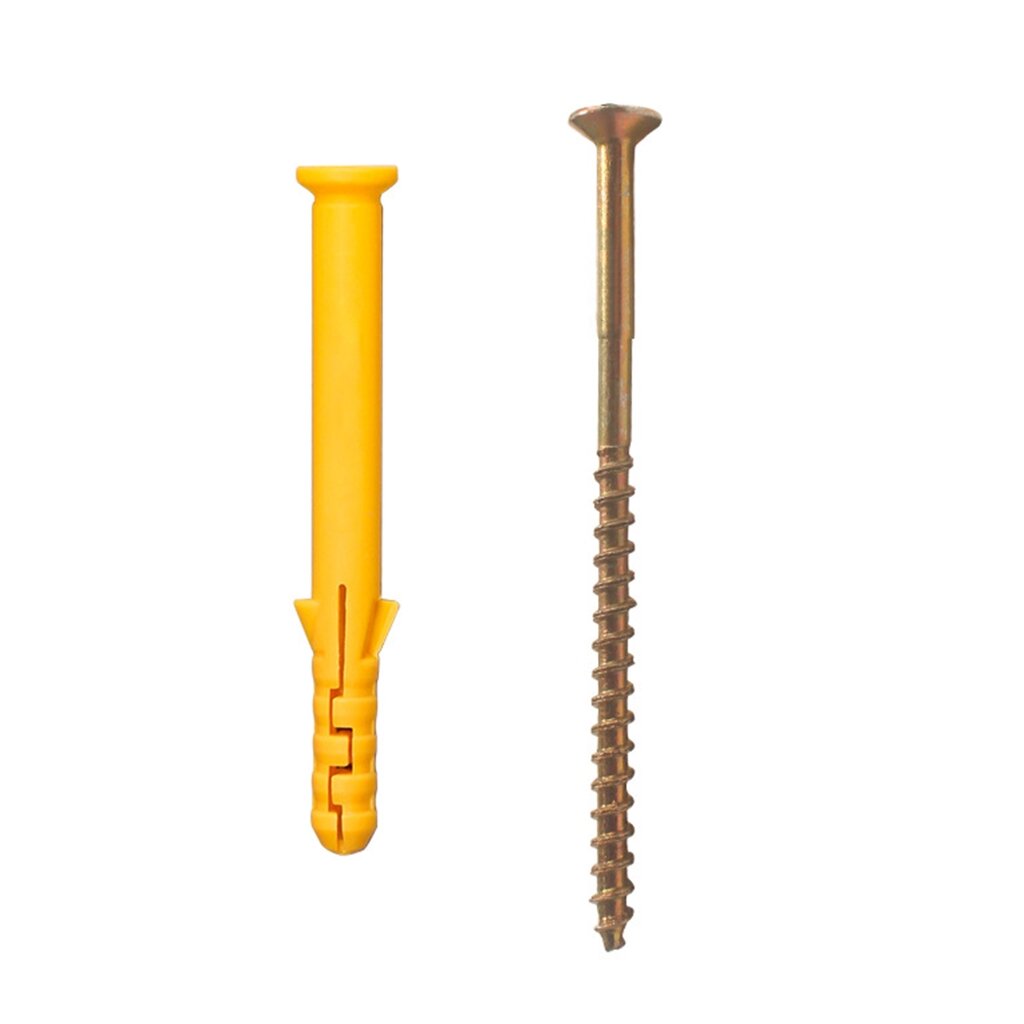 Набор дюбелей и винтов для стен, 100 шт, саморезы, анкерные болты расширительных труб, набор тяжелых деревянных болтов