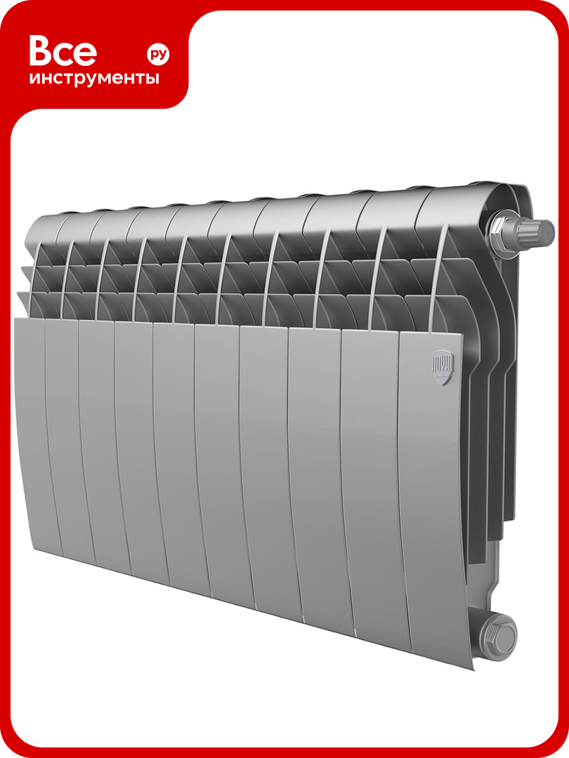 Радиатор ROYAL THERMO BiLiner 350 Silver Satin VR80 - 10 секц. НС-1506297