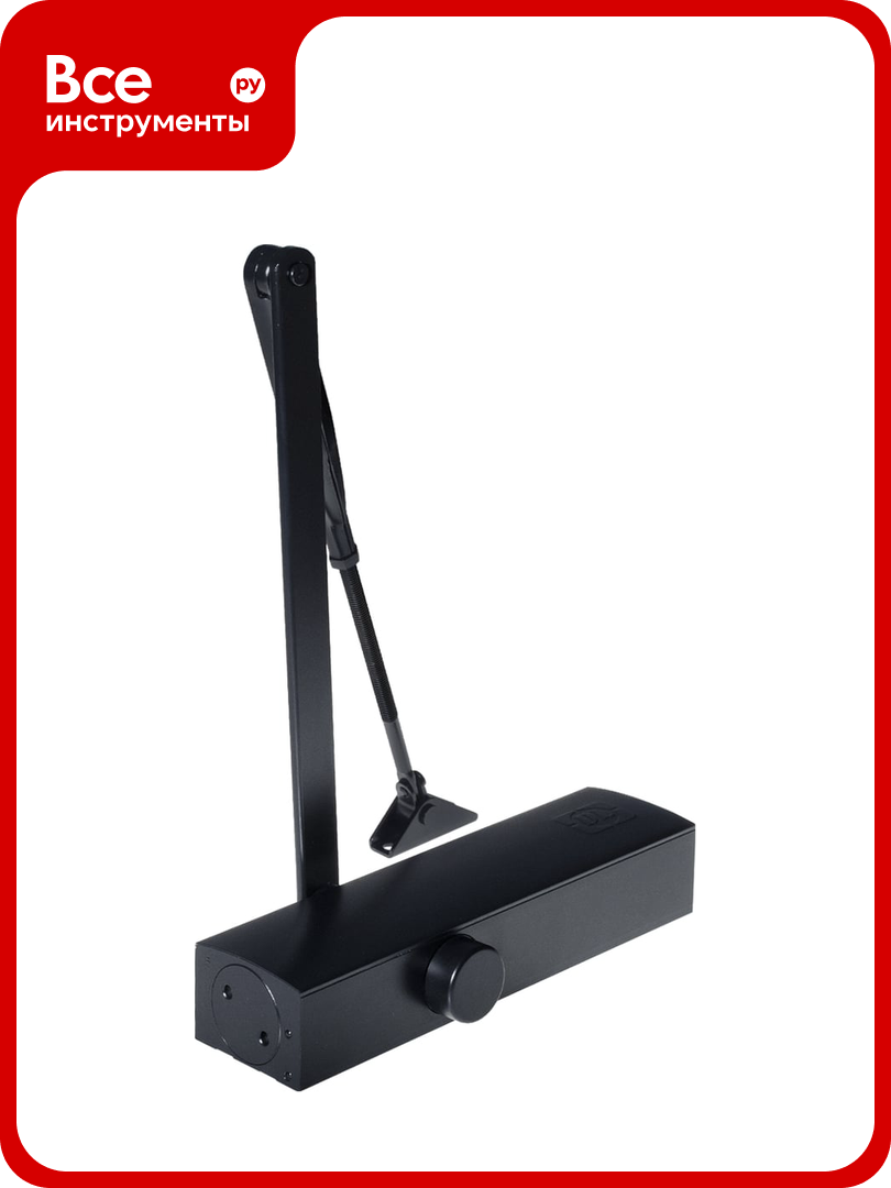 Дверной доводчик Doorlock DL200N BC DC EN2-5 с регулируемыми функциями тормоза открывания черный 75563, со встроенными