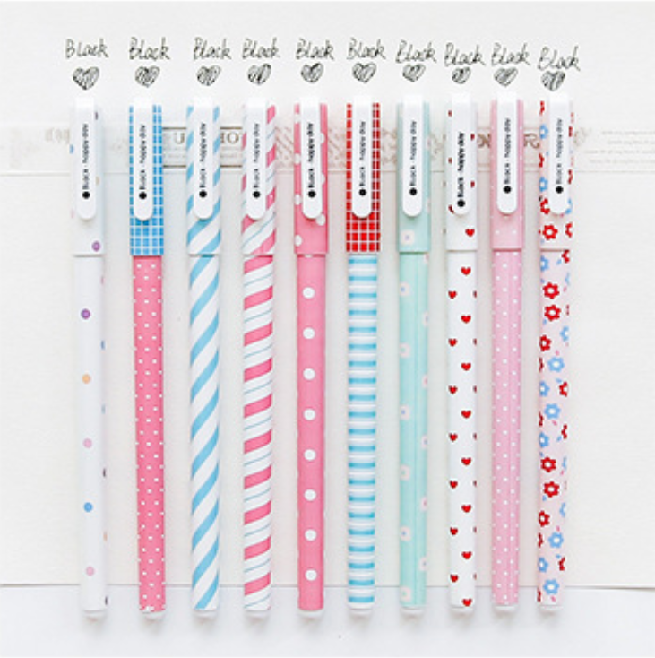 Набор гелевых ручек/Panda Momo/10 штук/канцелярия для школы