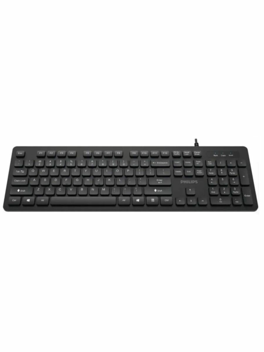 Клавиатура Philips SPK6264 USB 2.0 104 клав, русская заводская раскладка, чёрный