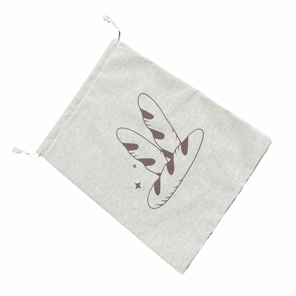 Льняной мешок для хлеба на завязках