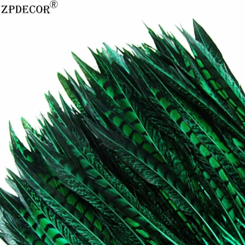 Перо фазана ZPDECOR Lady Amherst 60-70 см Изумрудный, 50 Pieces, Green