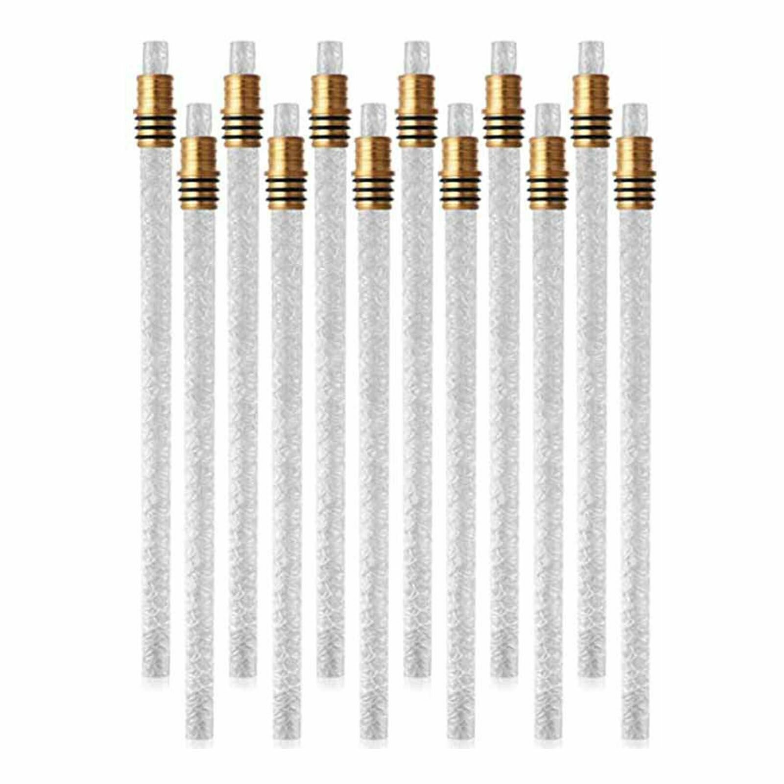 Комплект фитилей для факелов из винных бутылок, 10 шт, стекловолокно, сменные держатели с латунными держателями для самостоятельного изготовления факелов для декора интерьера и улицы