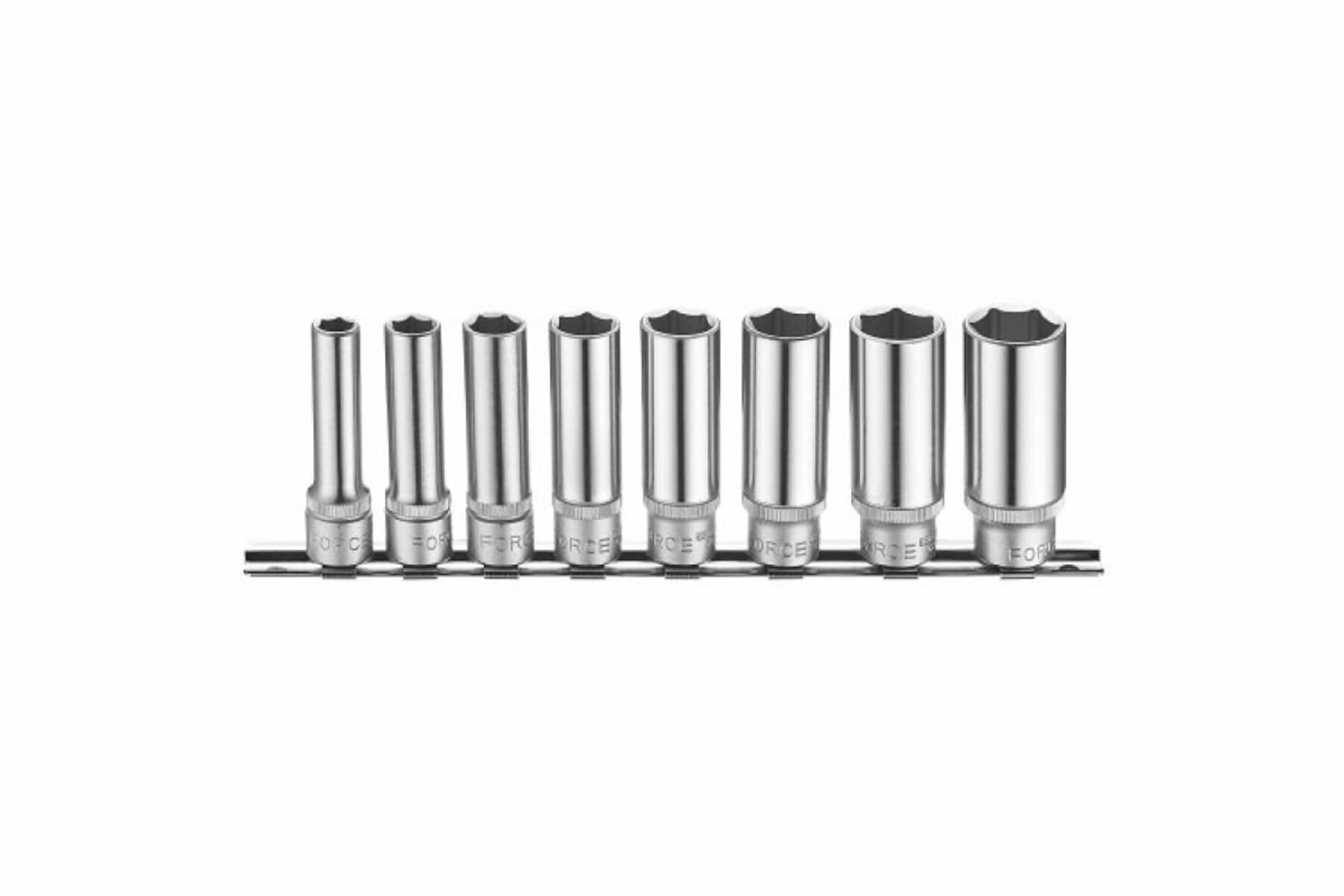 3082 3/8 Набор Головок Длинных 8Пр. 8-19Мм Force , Шт(Force 3082)