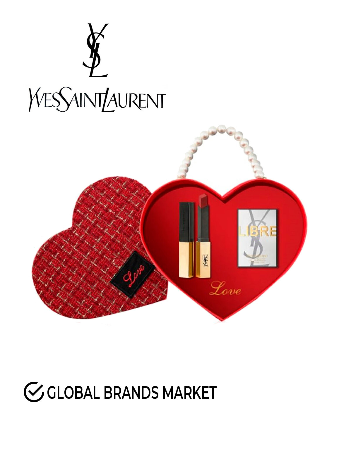 Подарочный набор: Помада Yves Saint Laurent 1966 Rouge, духи Yves Saint Laurent Libre, подарочная коробка