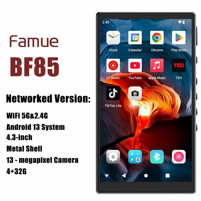 Famue MP3-плеер Android 13 BF85 Networked