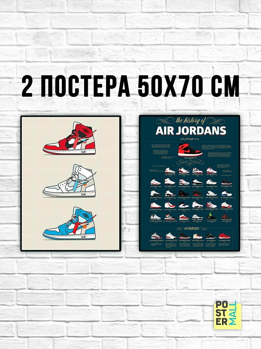 Набор постеров (50х70 см). Кроссовки Air Jordan