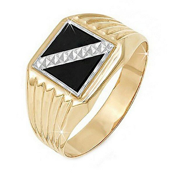 Перстень, красное золото, 585 проба, фианит