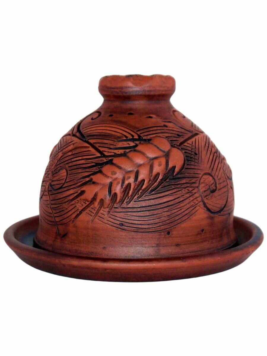 Масленка "Колоски", глина, керамика, ручная работа