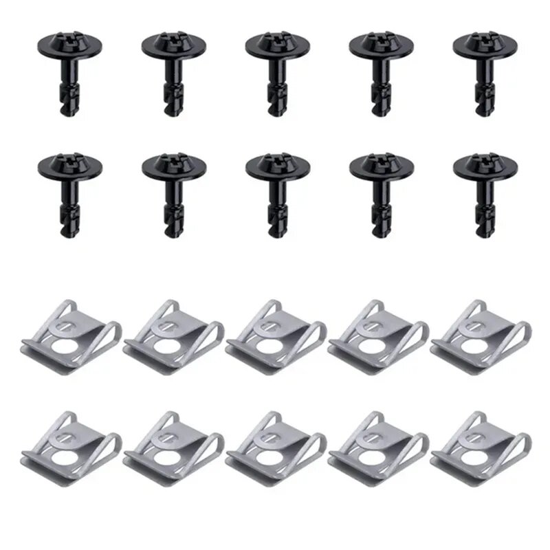 Брызговик двигателя автомобиля, поддон для живота, подкладка на крыло, винт, 10Set Screw Clip Kit