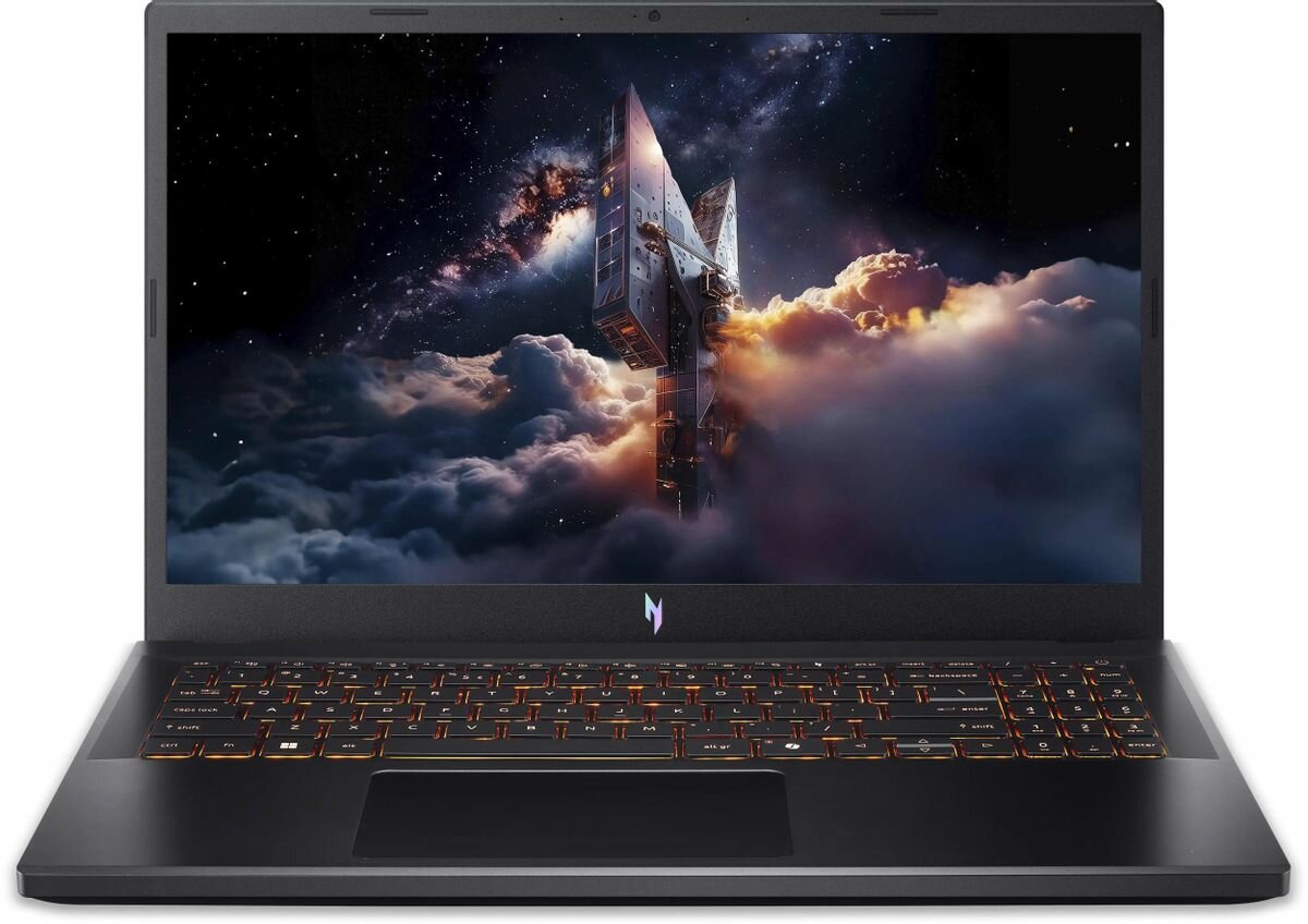 Ноутбук игровой Acer Nitro V 15 ANV15-52-5546, 15.6", IPS, Intel Core 5 210H 2.2ГГц, 8-ядерный, 16ГБ DDR4, 512ГБ SSD, NVIDIA GeForce RTX 5050 для ноутбуков - 8 ГБ, TGP 100Вт, без операционной систе NH. QZ7CD.00B