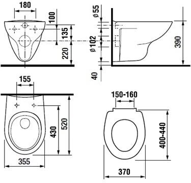 MATEO Сиденье с крышкой к компакту микролифт, дюропласт