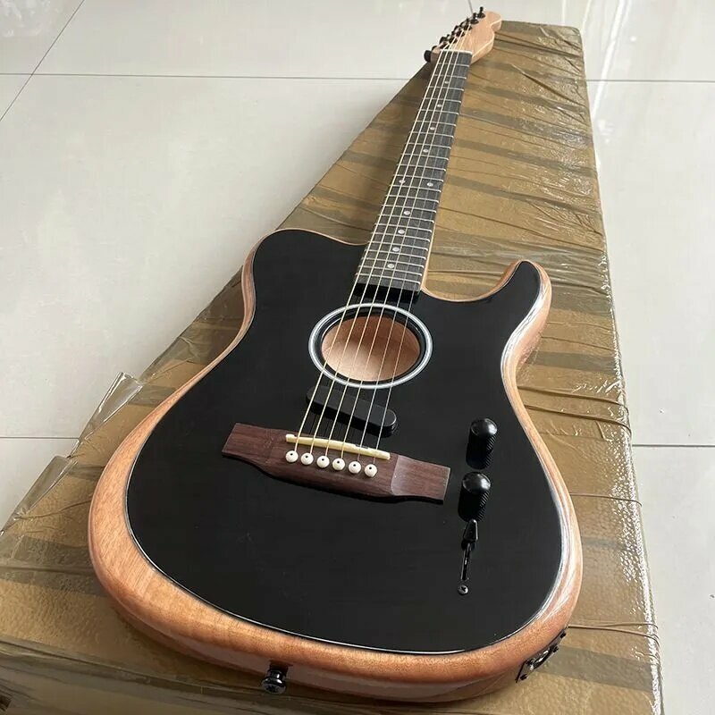 GLAT Электрогитара Классическая Telecaster 6-струнная, корпус Махагони