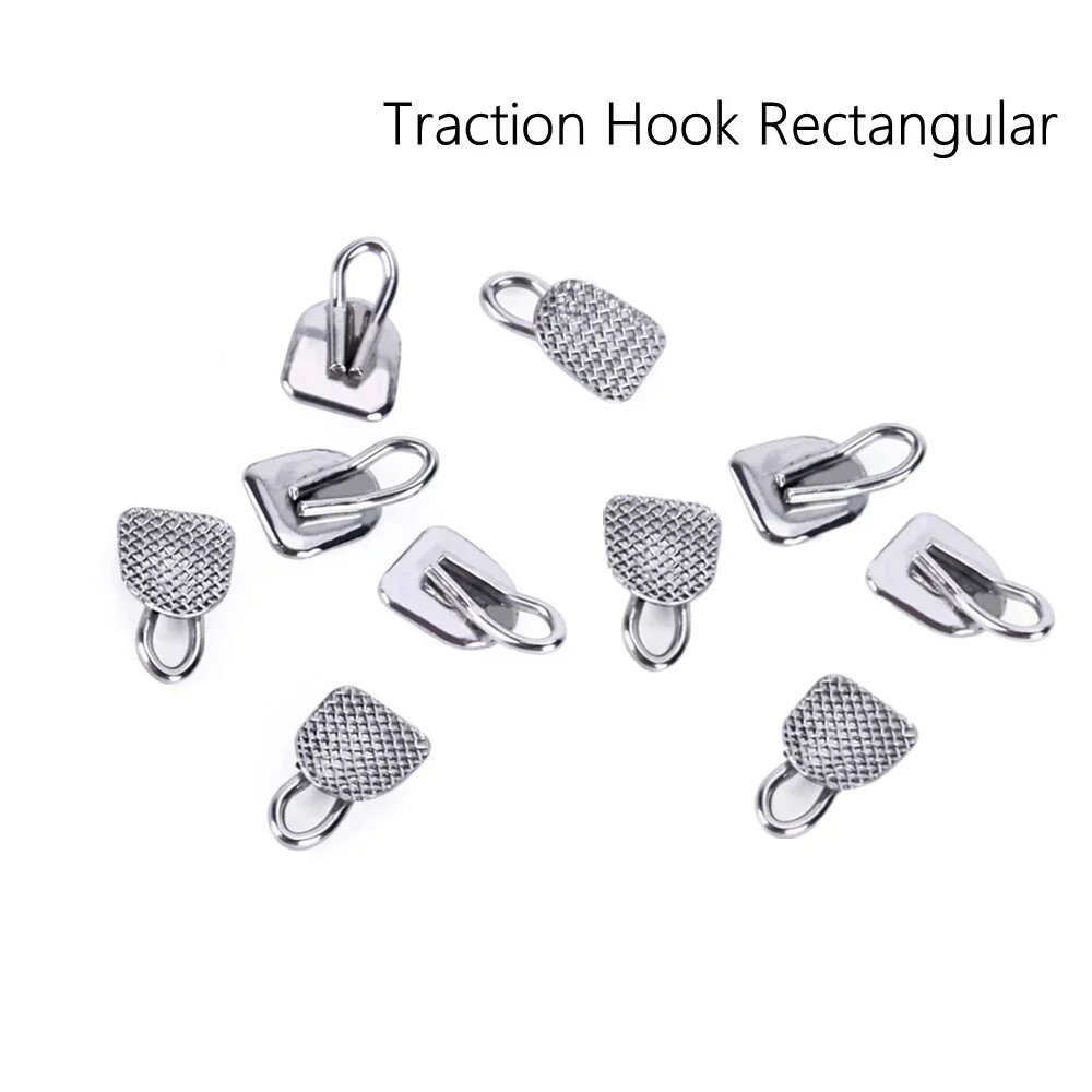 1 упаковка, стоматологическая ортодонтическая лингвальная кнопка, обжимной A-Traction Hook Rect
