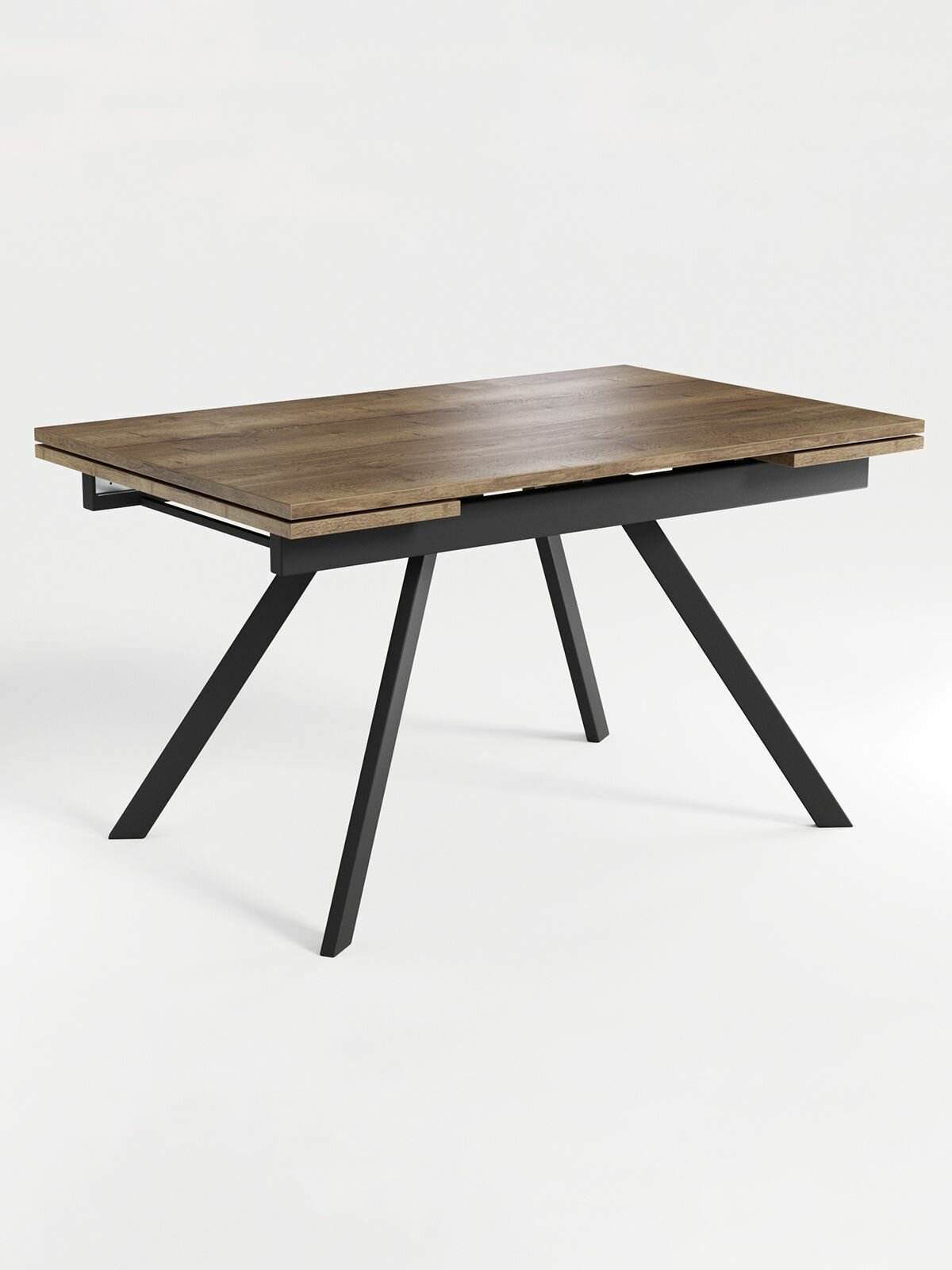 Стол обеденный рендал мини EGGER: Дуб Галифакс Табак, Царговый пояс Черный