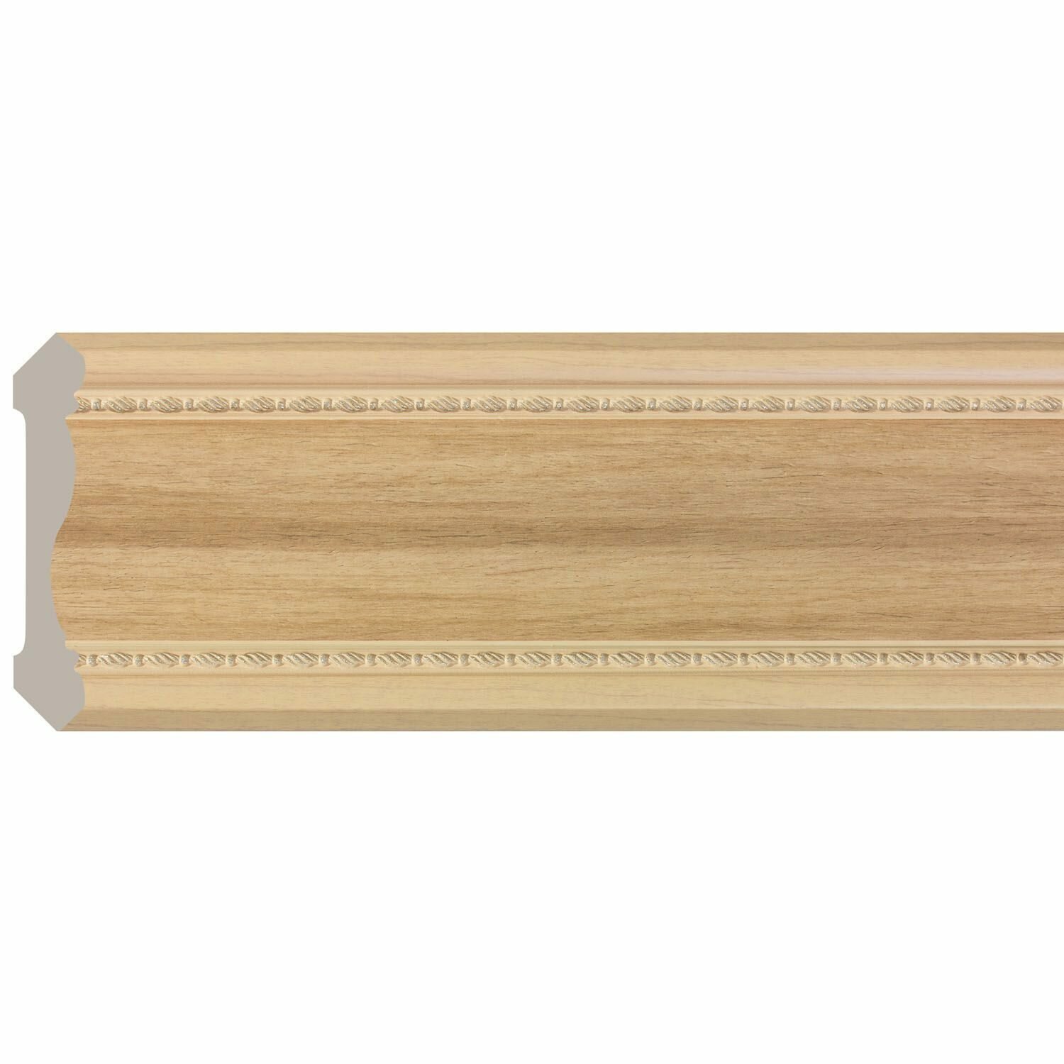 Карниз, Интерьерный багет, набор 2 шт. 80х57х1100мм Миндаль Cosca 179-11