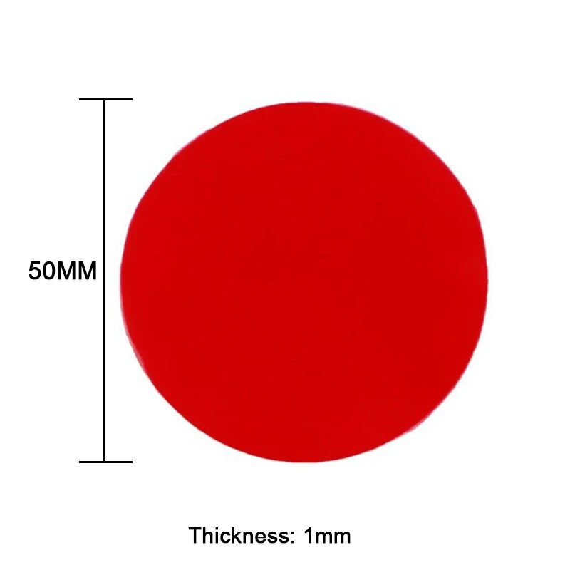 Двусторонний клейкий скотч TFAAI прозрачный акриловый круглый/квадратный 10-100 Round 50mm, 50pcs
