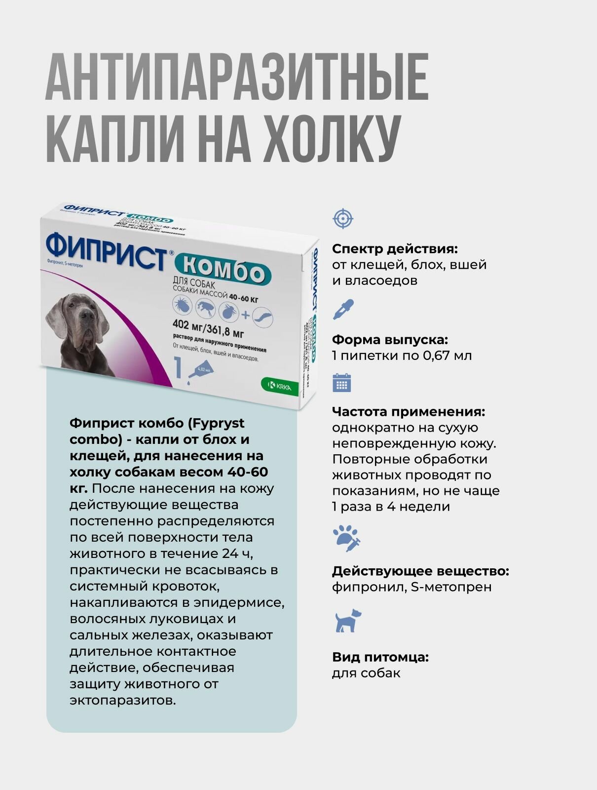 Фиприст Комбо раствор для наружного применения, 1x4,02 мл — фото 1