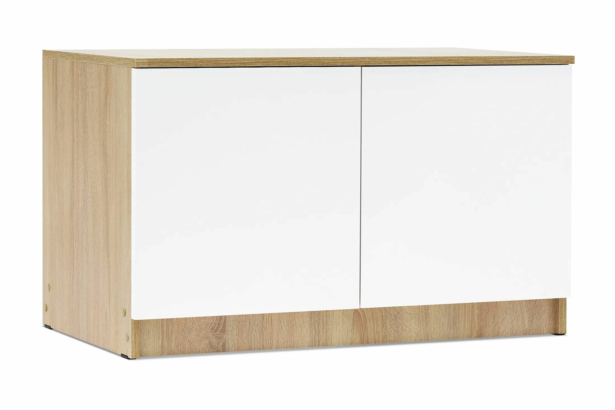 Тумба универсальная Челси Белый глянец холодный/дуб сонома