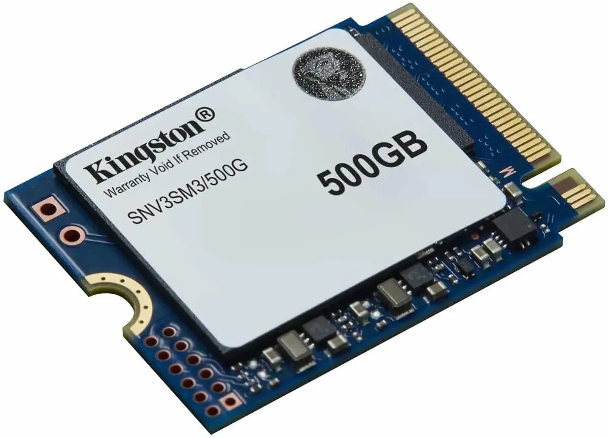 SSD накопитель Kingston NV3 (SNV3SM3/500G), 500Gb, M.2 2230, PCI-E 4.0 x4, 3D TLC, 5000/3000, синий