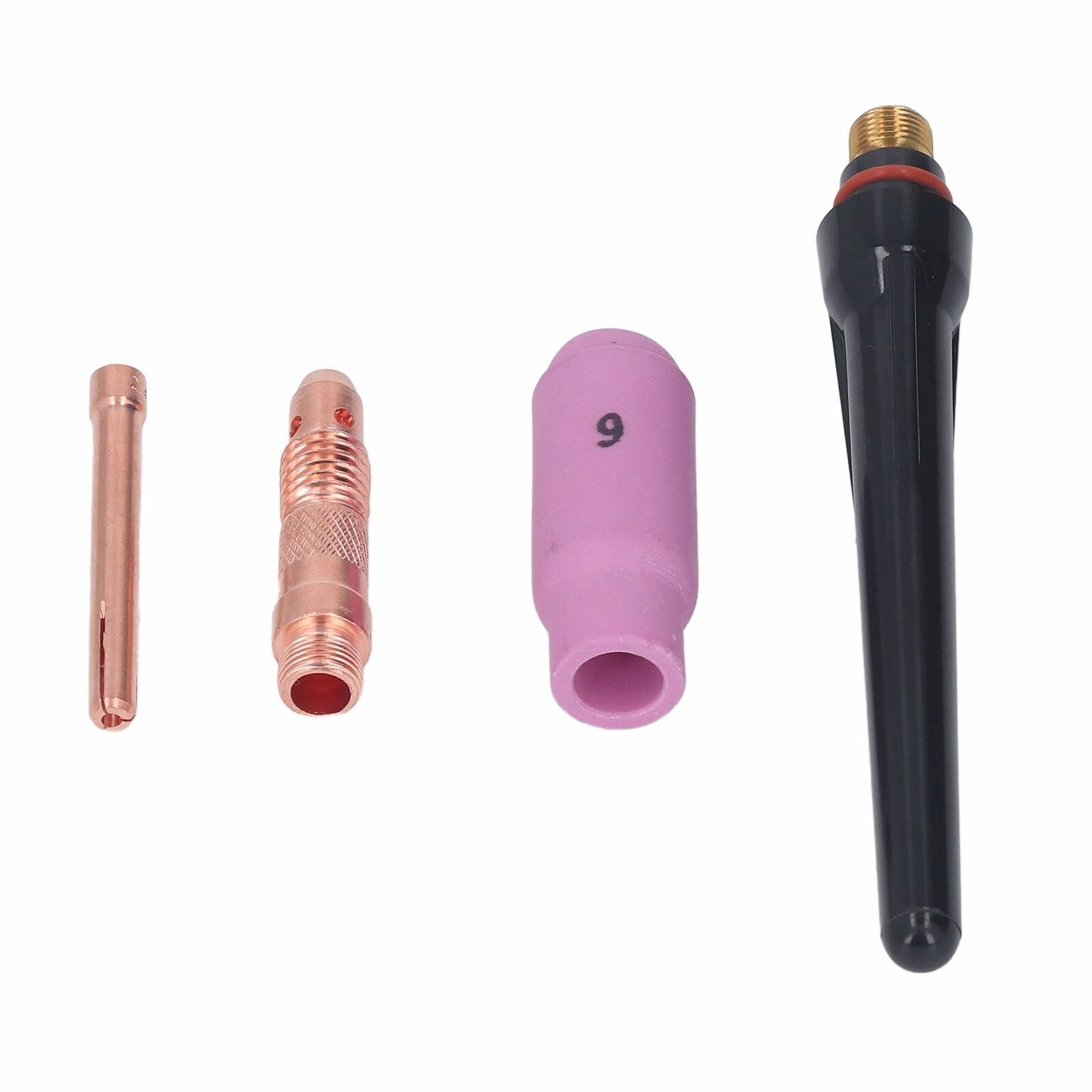 Аксессуары для горелки для аргонодуговой сварки TIG, керамическое сопло, электродная цанга, комплект соединителей с длинной задней крышкой