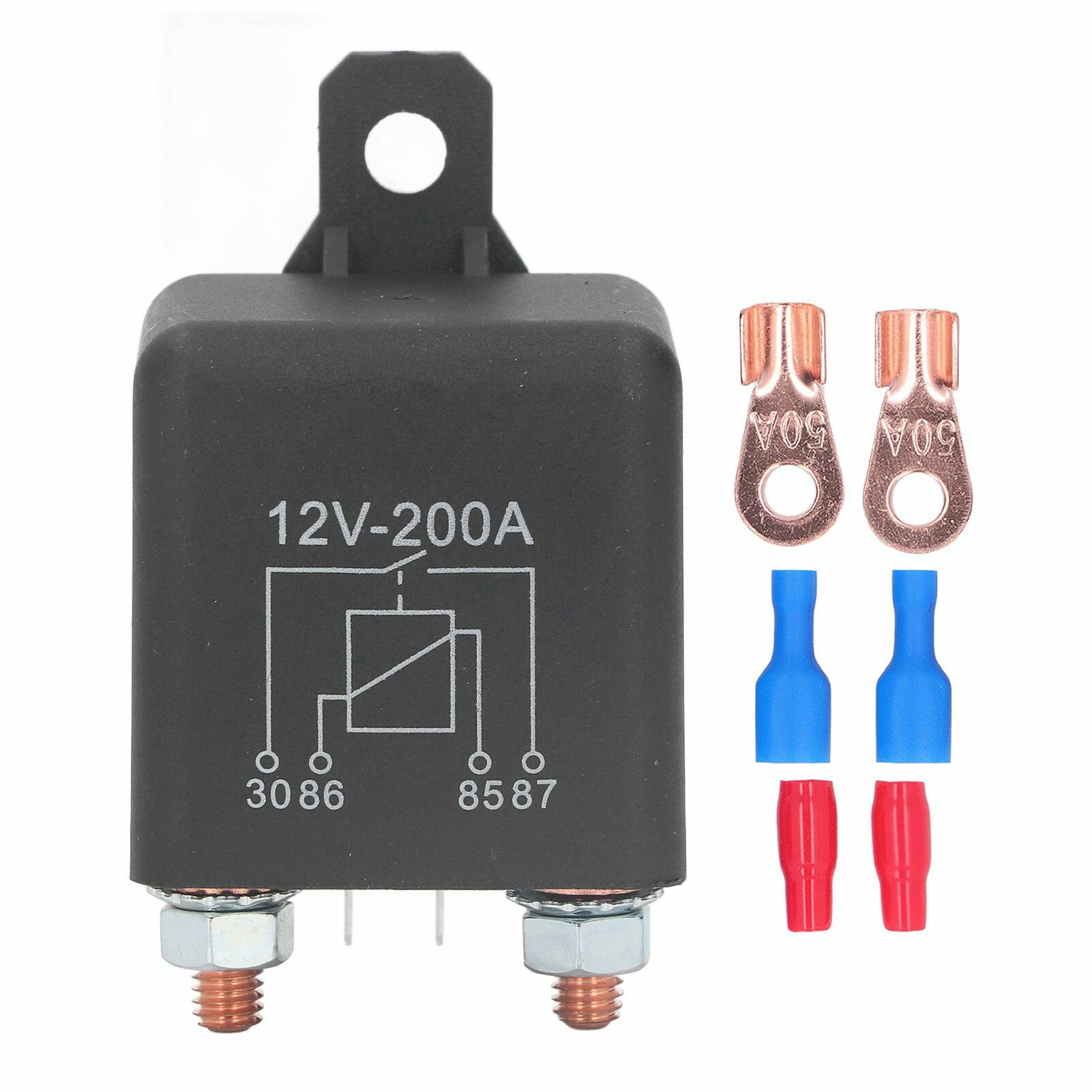 Соленоид стартера, 12V, 200A, водонепроницаемый, латунная катушка