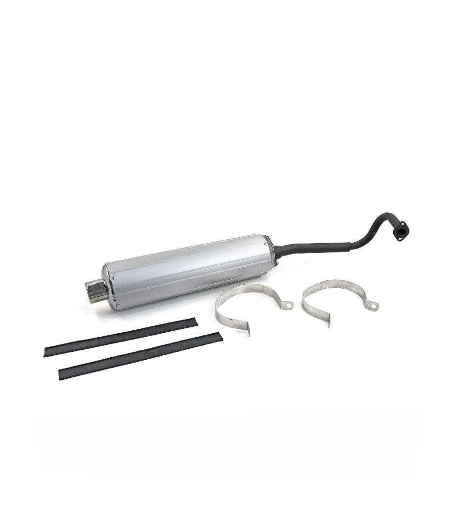 Глушитель FT50QT 4х тактный 370мм (+ колено(1810) + 2 хомута с резинками+прокладка+кольцо)