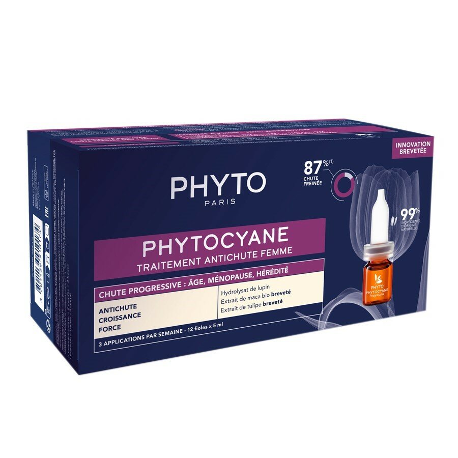 Phyto phytocyane сыворотка против выпадения волос для женщин 5 мл 12 шт.