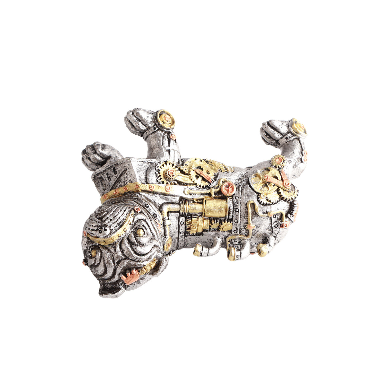 Механическая собака в стиле панк, изделия из смолы, стимпанк, бульдог, собака, статуя из смолы, настольное украшение для окна, украшения для дома