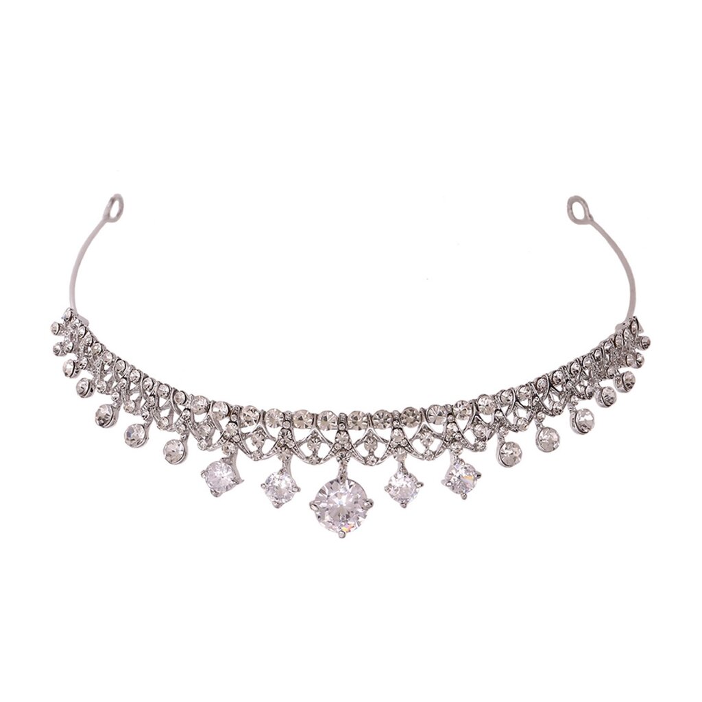 Роскошная Корона Из Цинкового Сплава Со Стразами-Белый K Белый Бриллиант Циркон