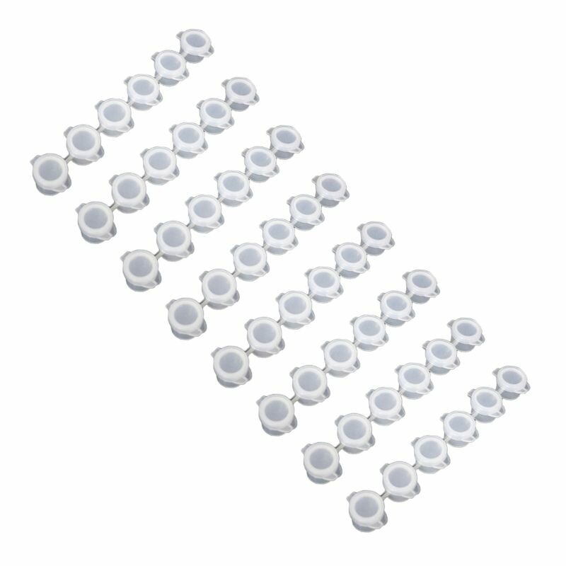 Набор из 8 полосок с 6 ячейками для красок, прозрачные переносные контейнеры из полипропилена с герметичными крышками 3 мл, 5 мл, 10 мл для акварели, акрила и школьных проектов