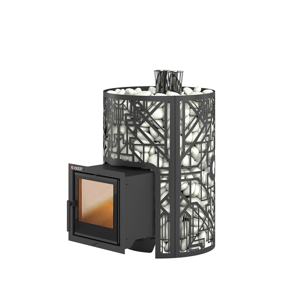 Печь для бани на дровах EVEREST "Steam Master" GALAXY 18 (226М) объем парной до 18 куб. м