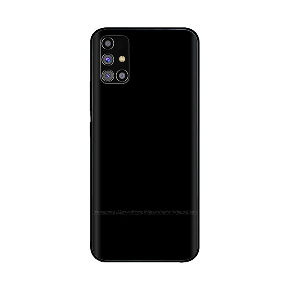 Для Samsung Galaxy M31s Чехол M317F Задняя крышка Мягкий Черный, 00000Black, For Samsung M31