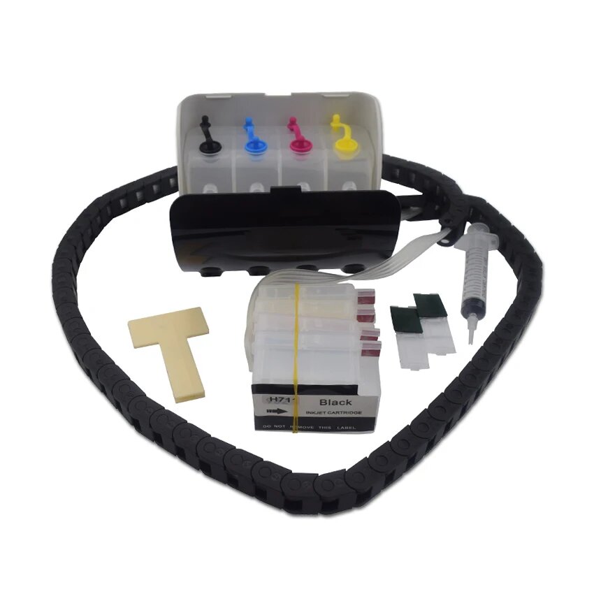 СНПЧ для HP 711, система подачи чернил с чипом и цепью для шланга для принтера HP Designjet T120 T520, постоянное использование