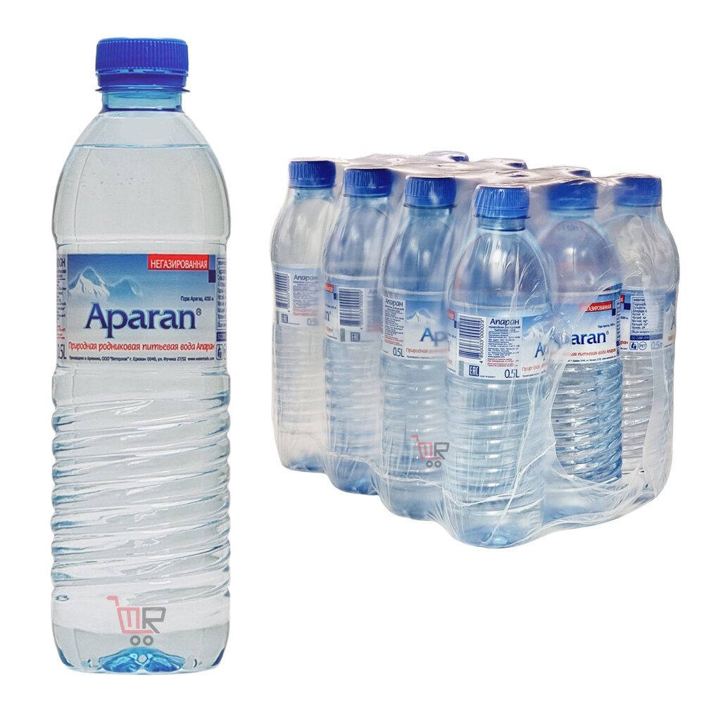 Родниковая вода высшей категории "Апаран" негазированная 0,5 л, 12 шт.
