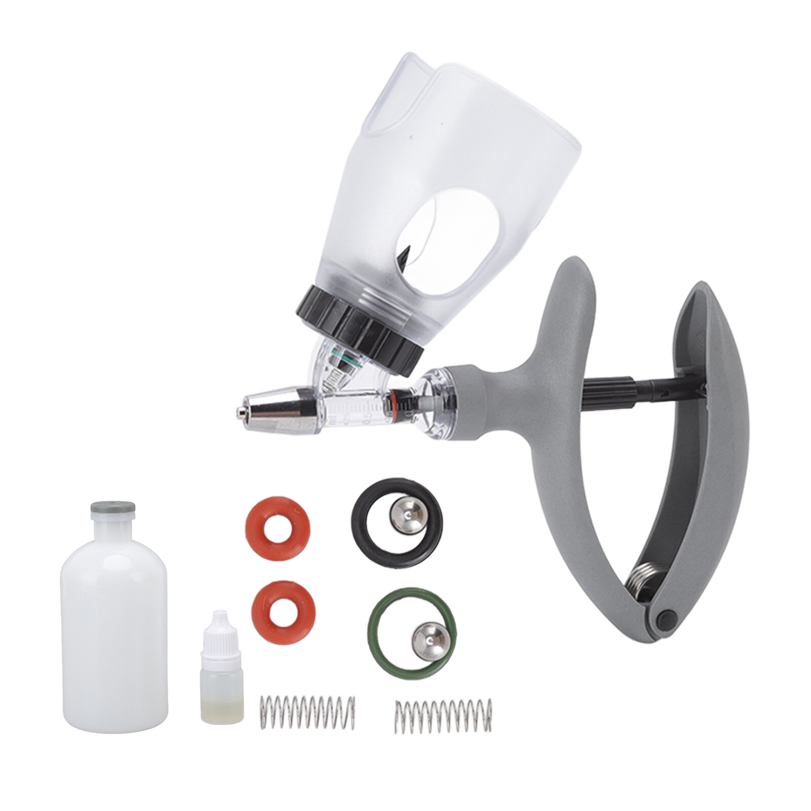 Пистолет-Инъектор для Животных Регулируемый Пистолет Для Непрерывного Смачивания Шприца Автоматический Дозатор Вакцины с Бутылкой для Свиней Крупного Рогатого Скота Овец 2 МЛ