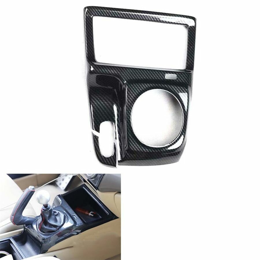 2 штуки декоративной отделки карбонового волокна для рамки ручного переключения передач для honda civic 2006-2011 гг.