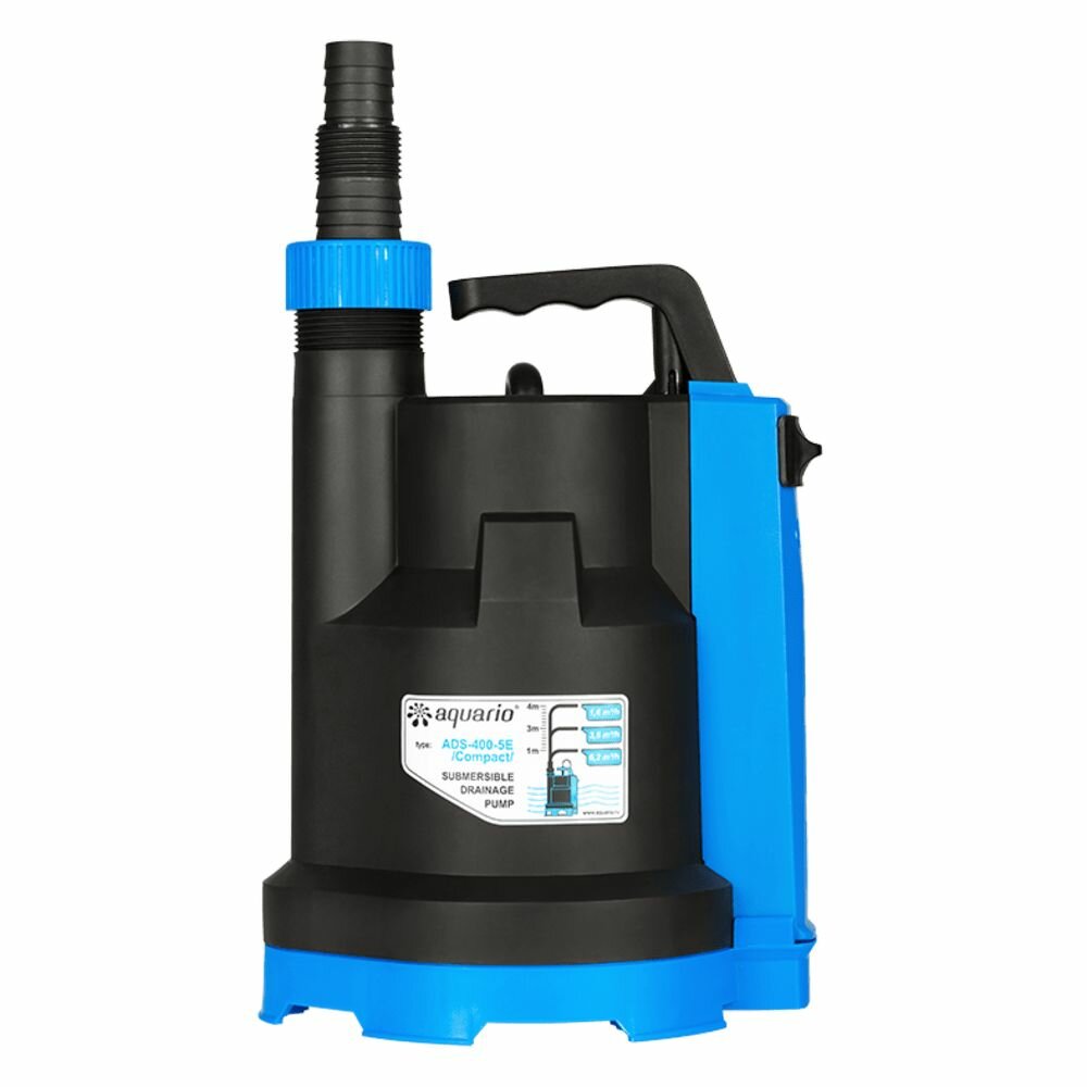 Дренажный насос Aquario (Акварио) ADS-400-5E/Compact (H-4.5 м. Q-125 л/мин) арт. 1014
