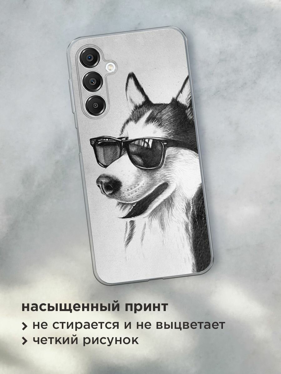 Чехол на Samsung Galaxy A16 / Самсунг А16 с принтом "Крутой Хаске" — фото 1