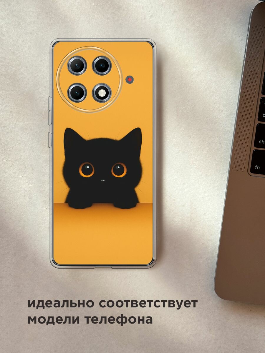 Чехол на Tecno Camon 30S Pro / Текно Камон 30S Про с принтом "Контрастный котик" — фото 1