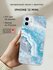 Чехол на Apple iPhone 12 mini / Айфон 12 Мини с принтом "Нежно-голубой мрамор"