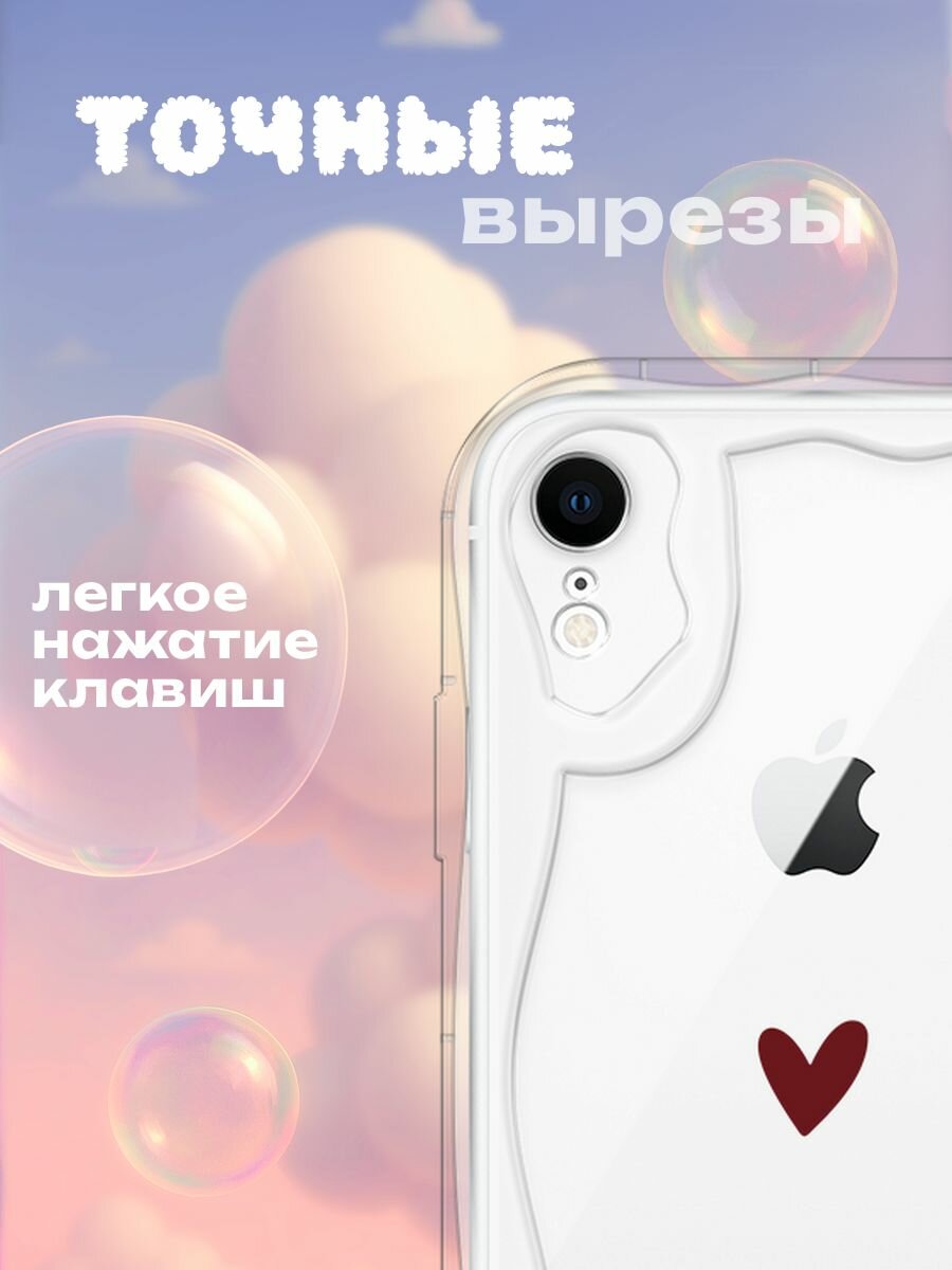 Чехол на Apple iPhone XR / Айфон XR с принтом "Маленькое красное сердечко" — фото 1
