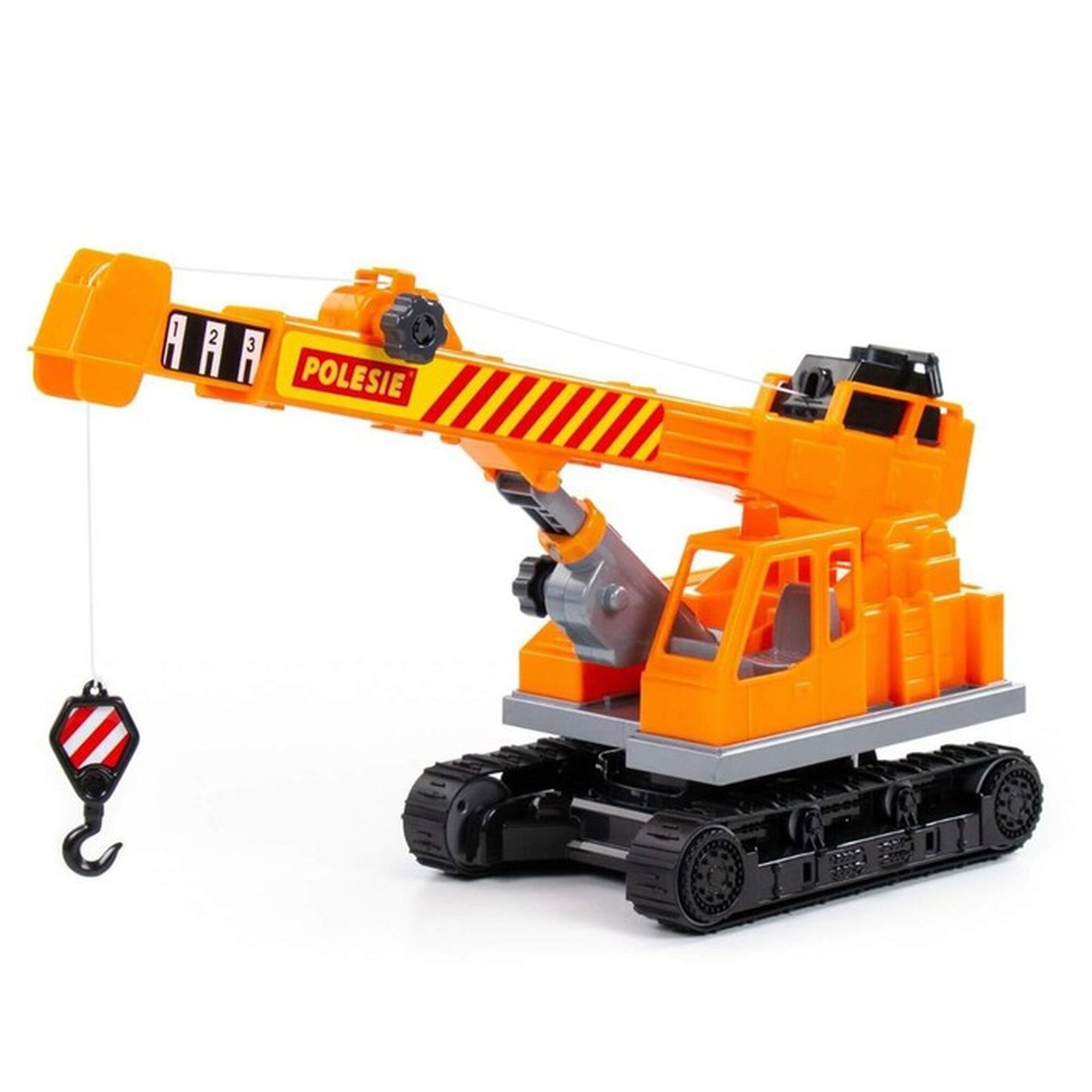 Кран гусеничный Полесье "Монолит", для детей от 3 лет, желтый, пластик