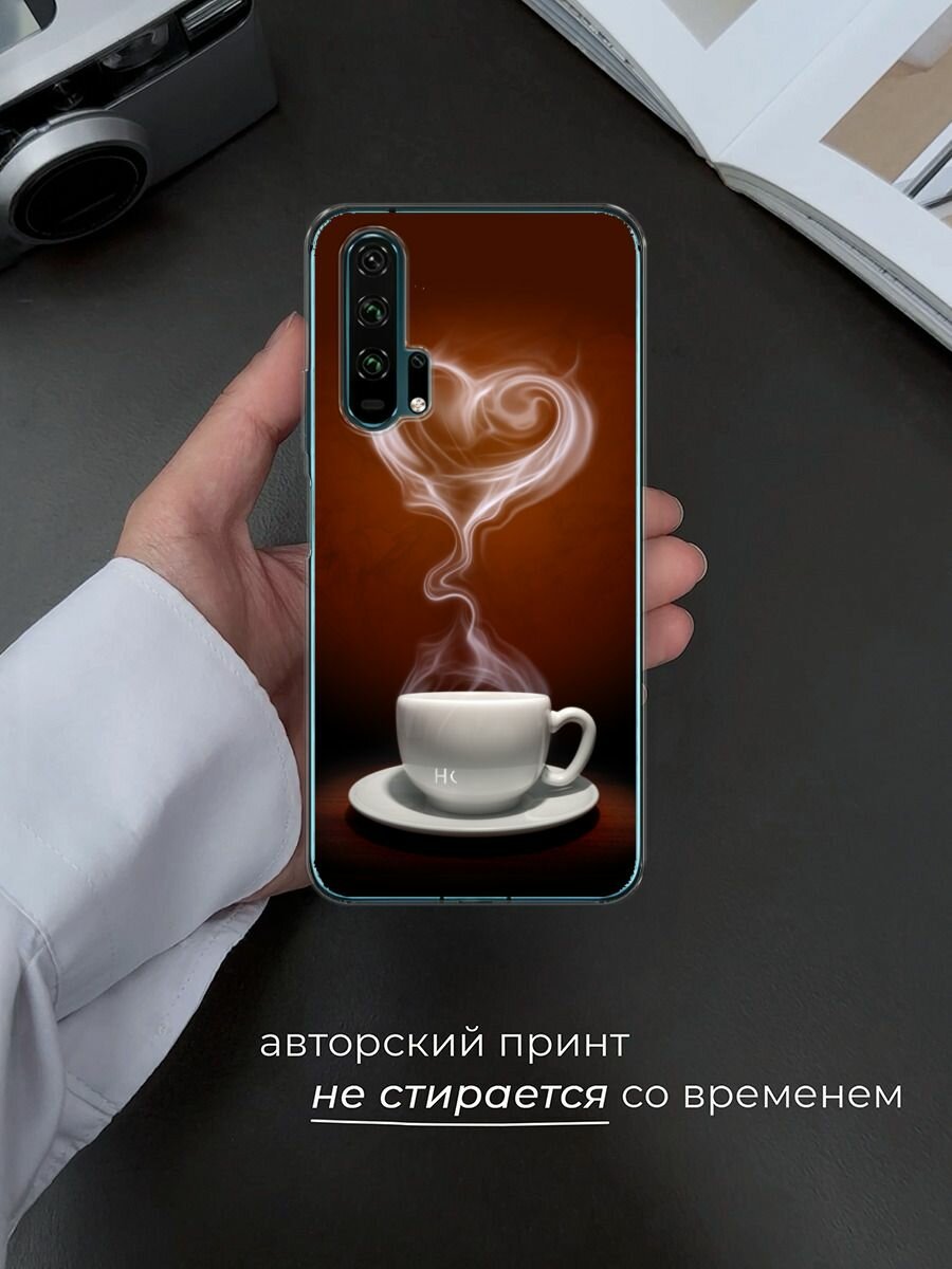 Чехол на Honor 20 Pro / Хонор 20 Про с принтом "Кофейная любовь" — фото 1
