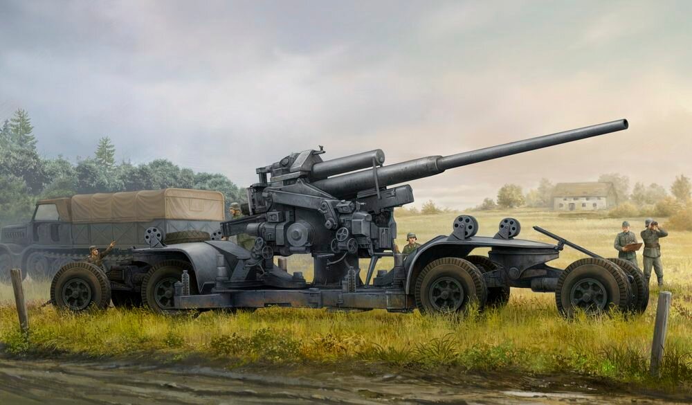 Hobbyboss 84545 1/35 Немецкий 12,8 см FLAK 40 ЗРК зенитное орудие сборная модель